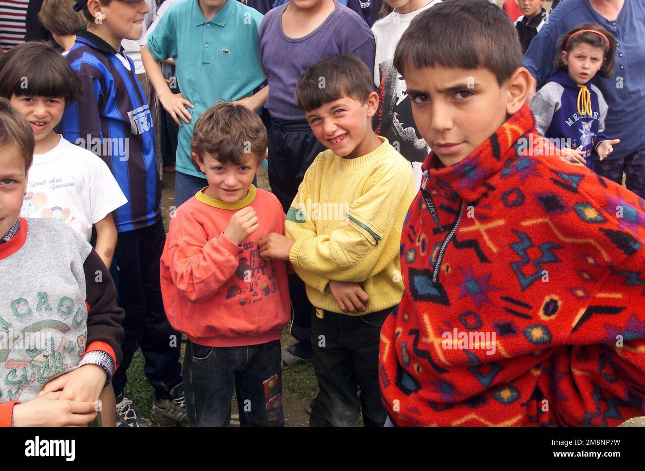 Ethnic Albanian kids from Kosovo are curious about the camera (not ...