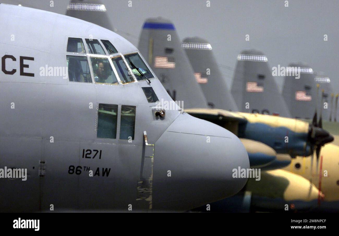 C-130 Hercules from the 86 Airlift Wing at Ramstein Air Base, Germany ...
