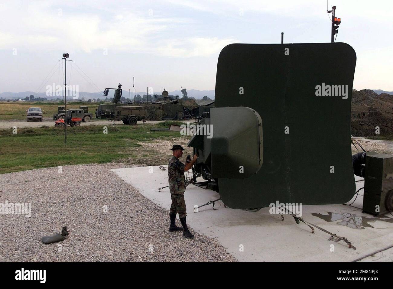 Right side profile, long shot from a high angle of MASTER Sergeant ...