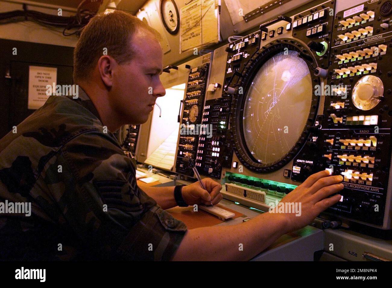 Right side profile, medium close-up of US Air Force STAFF Sergeant Dan ...