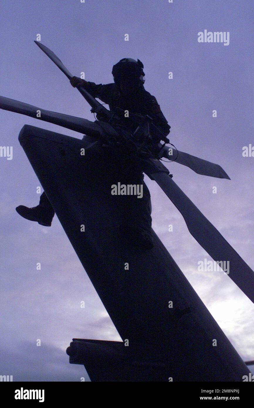 US Navy Lieutenant Bart Marsh, a helicopter pilot with Helicopter ...