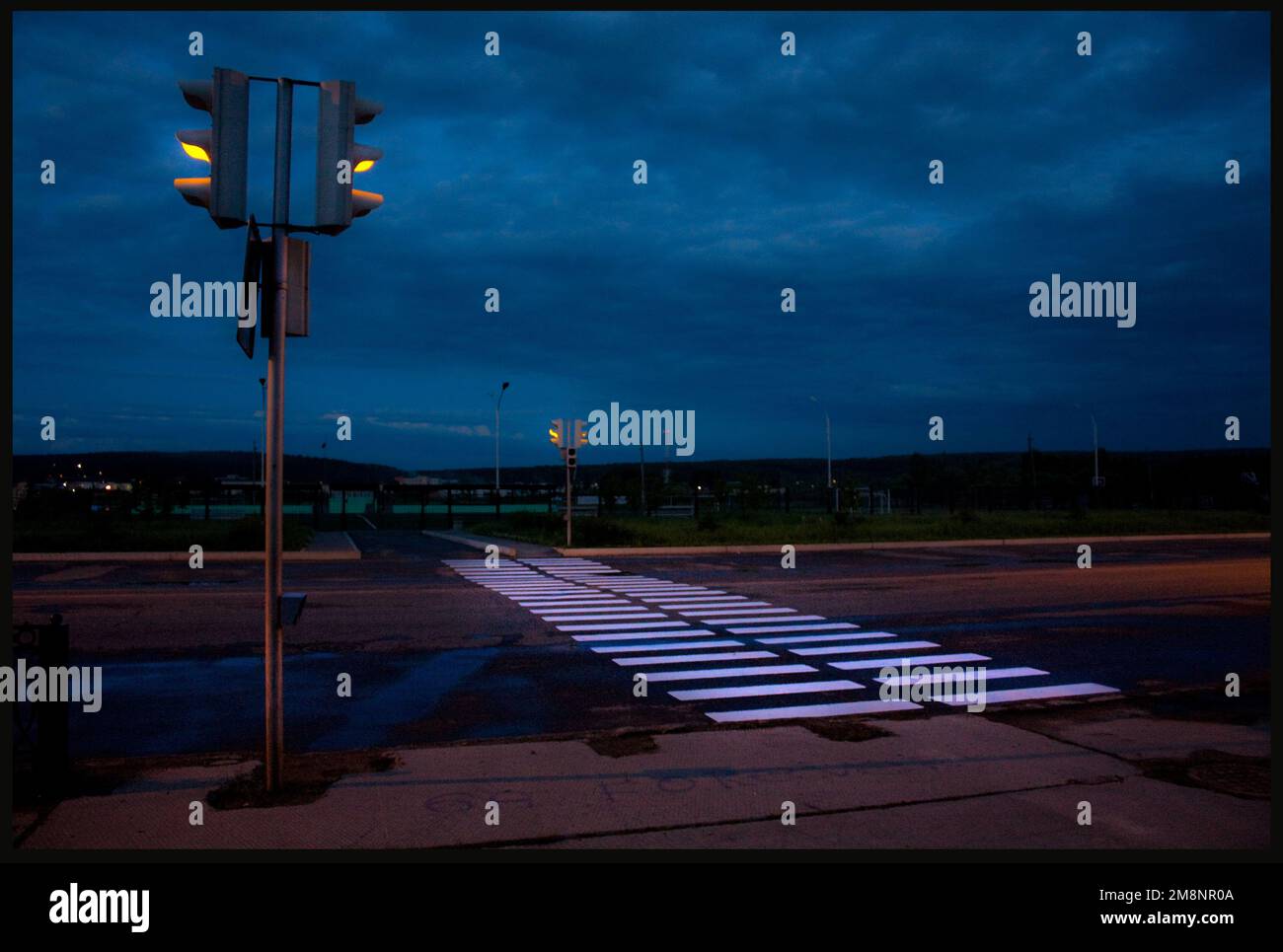 Safety led lighting system on pedestrian crossing, improving visibility ...