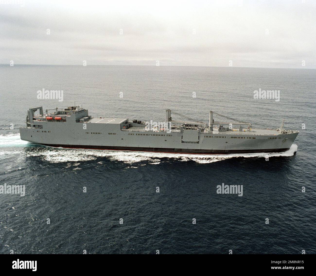 Starboard beam view of the Military Sealift Command (MSC) strategic heavy lift ship USNS DAHL (T ...