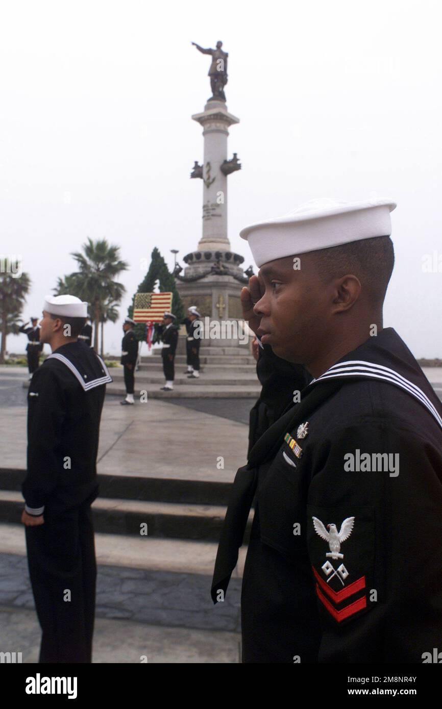 US Navy Signalman 2nd Class Christopher Bristow, a member of the USS ...