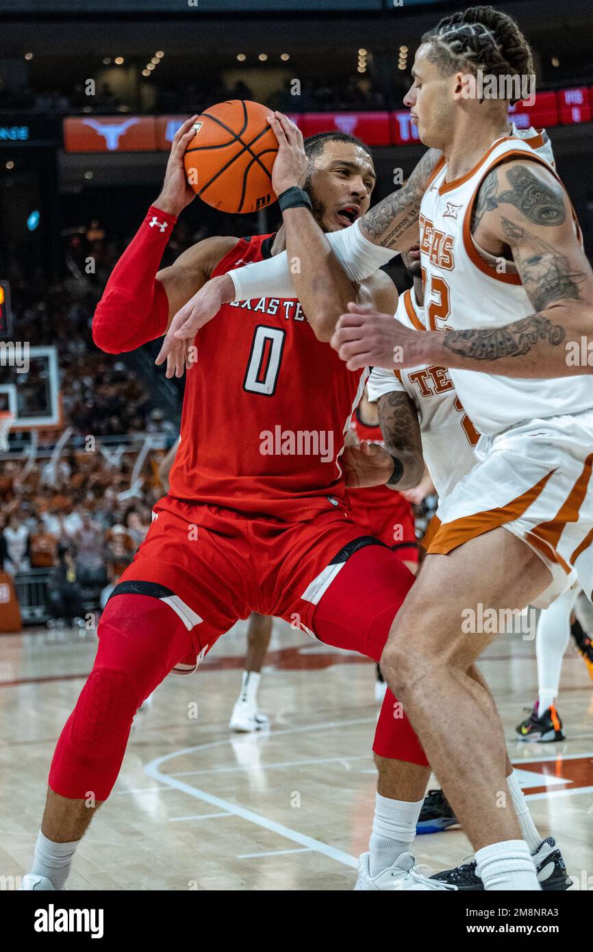 Jan 14, 2023. Kevin Obanor #0 of the Texas Tech Red Raiders in action ...