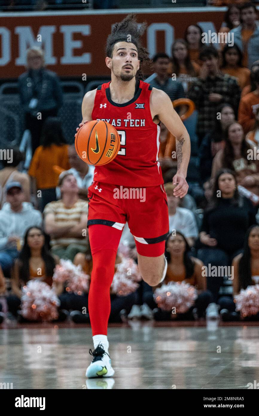 Texas, USA. 14th Jan, 2023. Pop Isaacs #2 of the Texas Tech Red Raiders ...