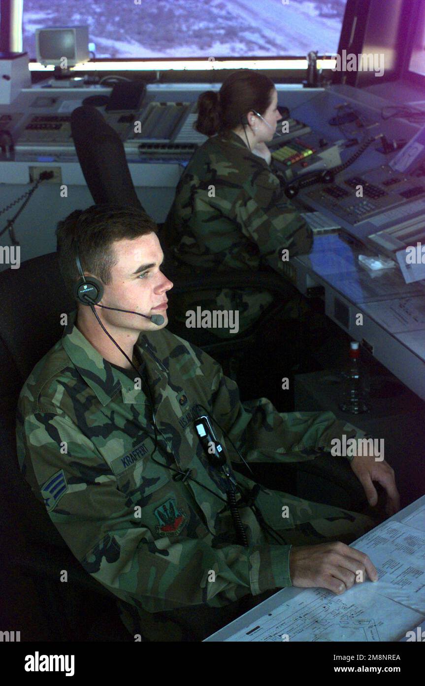U.S. Air Force Air Traffic Controllers SENIOR AIRMAN Dennis Kraffert ...