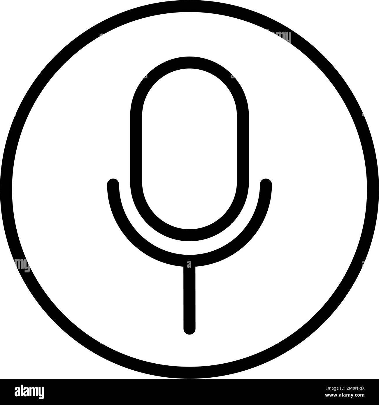 Round recording microphone button. Speaker symbol. Recording button ...