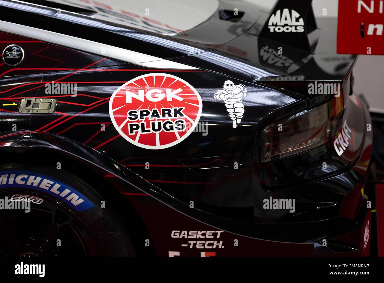 Chiba, Chiba Prefecture, Japan. 14th Jan, 2023. A motorsports race car ...