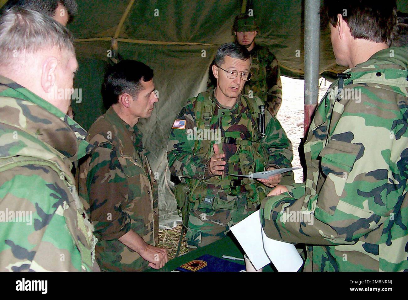 Brigadier General John Craddock, (Right), Commander, U.S. Kosovo Forces ...