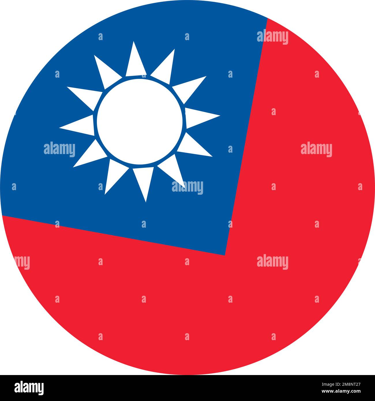Round Taiwanese flag icon. Editable vector Stock Vector Image & Art - Alamy