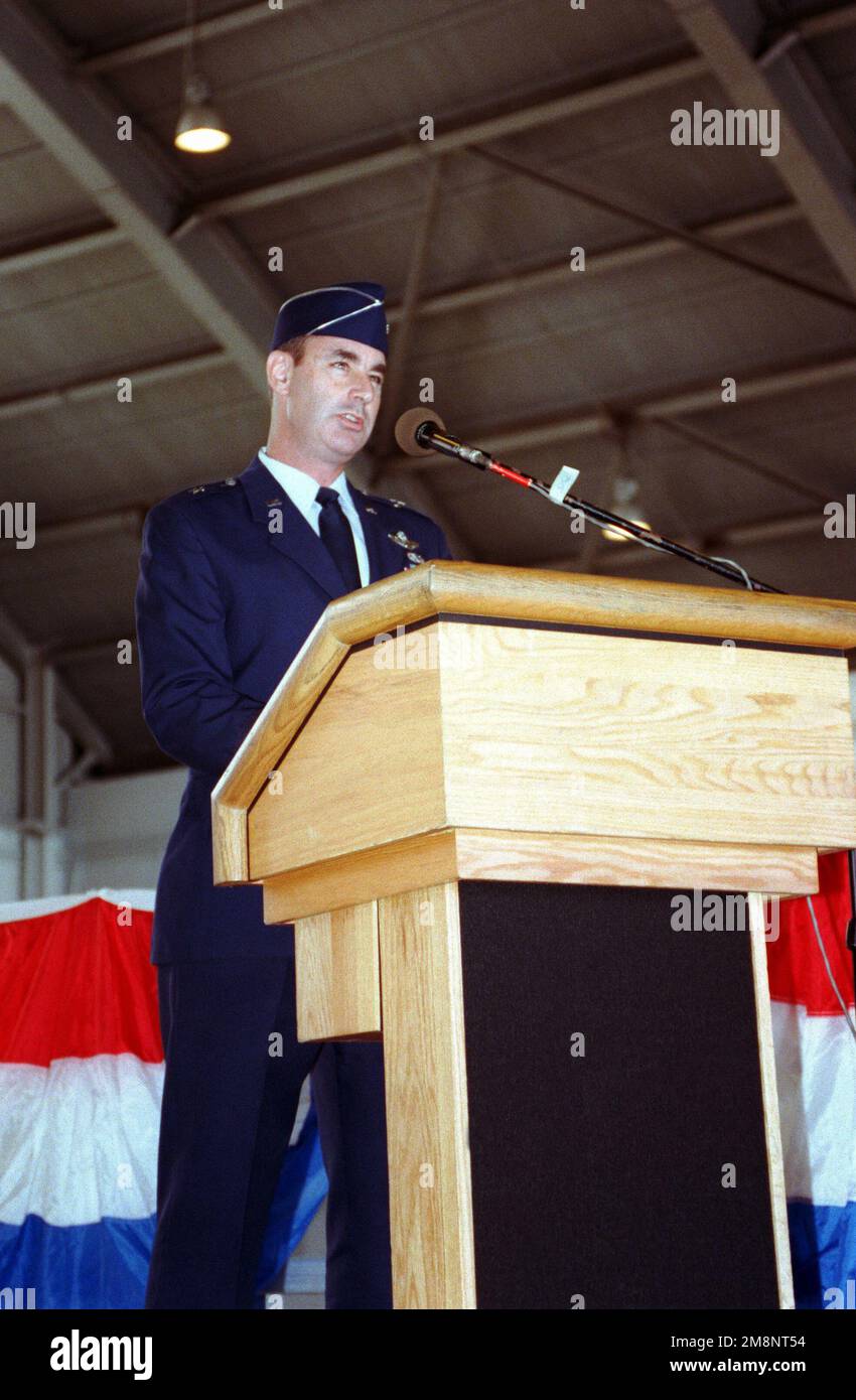 Outgoing 6th Air Refueling Wing Commander, US Air Force Brigadier ...