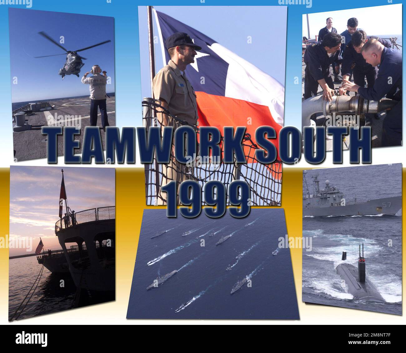 Exercise TEAMWORK SOUTH '99 illustration with shots of various ...