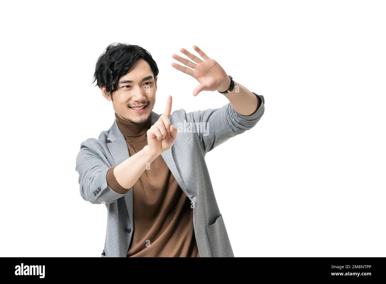 Take the young man Stock Photo - Alamy