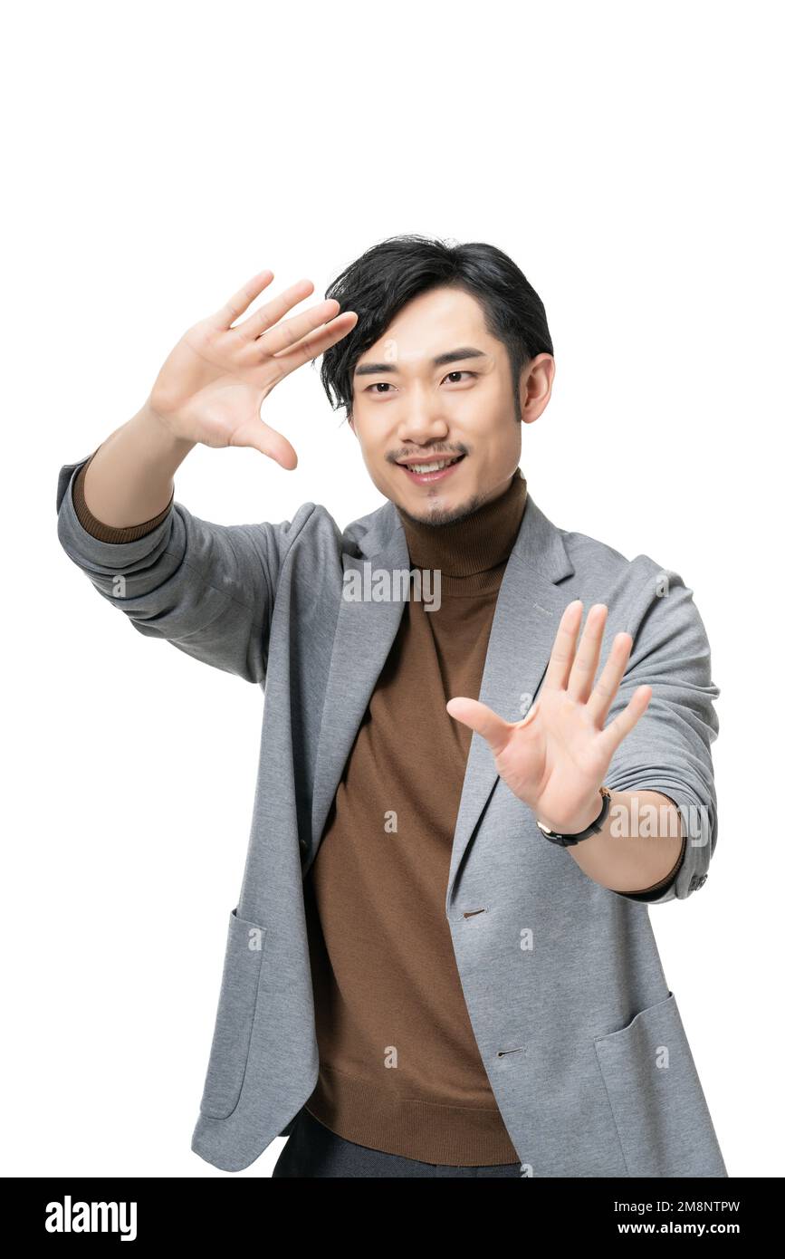 Take the young man Stock Photo - Alamy