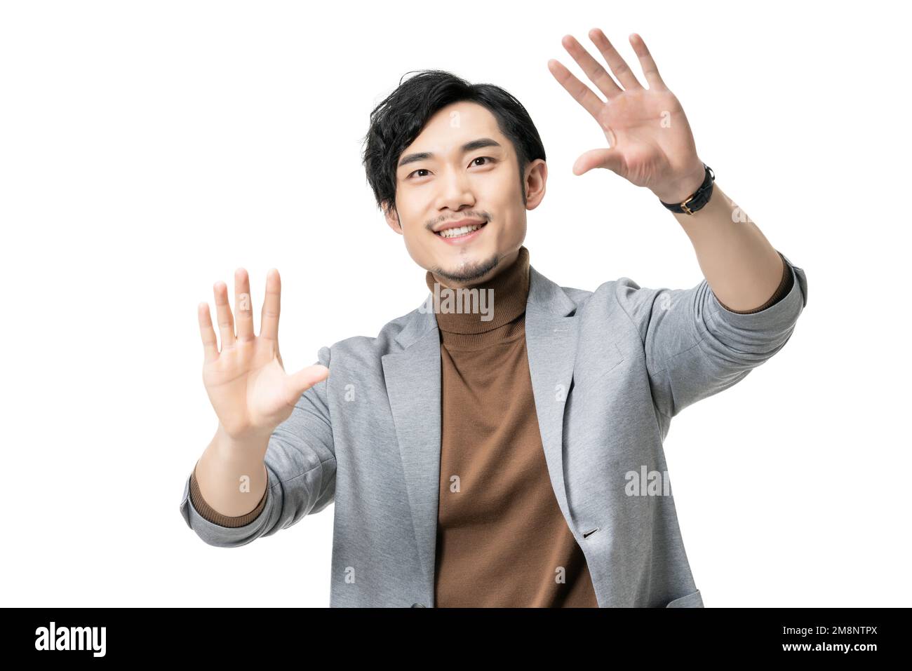 Take the young man Stock Photo - Alamy