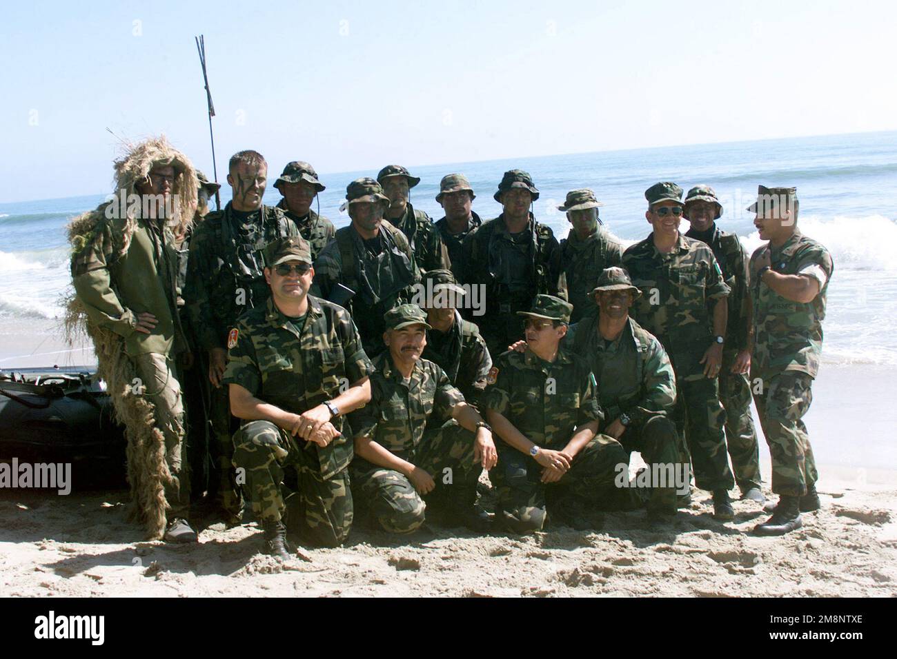 Mexican Navy Officials take a group photo with Marines from the 1ST ...