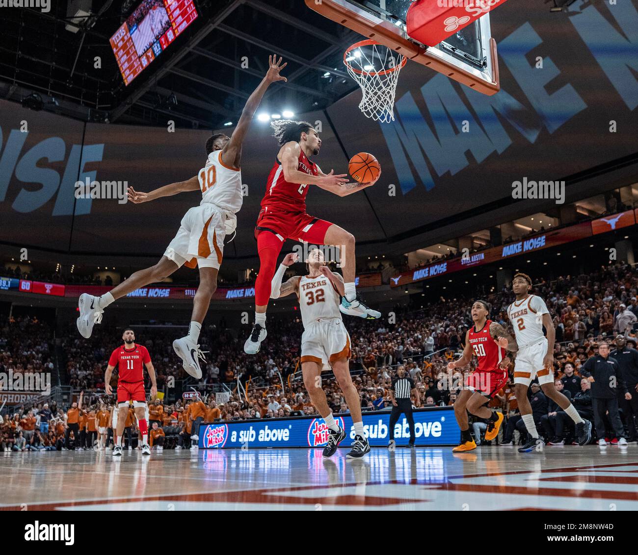 Texas, USA. 14th Jan, 2023. Pop Isaacs #2 of the Texas Tech Red Raiders ...