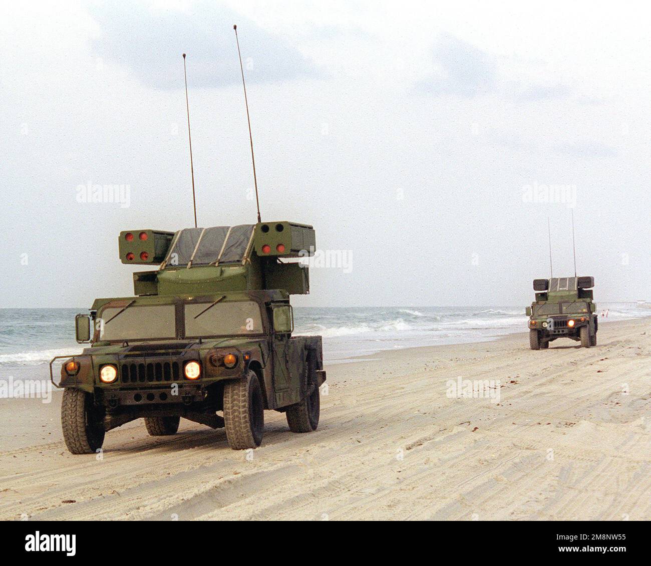 Two Avenger weapon systems from MCAS Cherry Point's 2d LAAD BN move ...