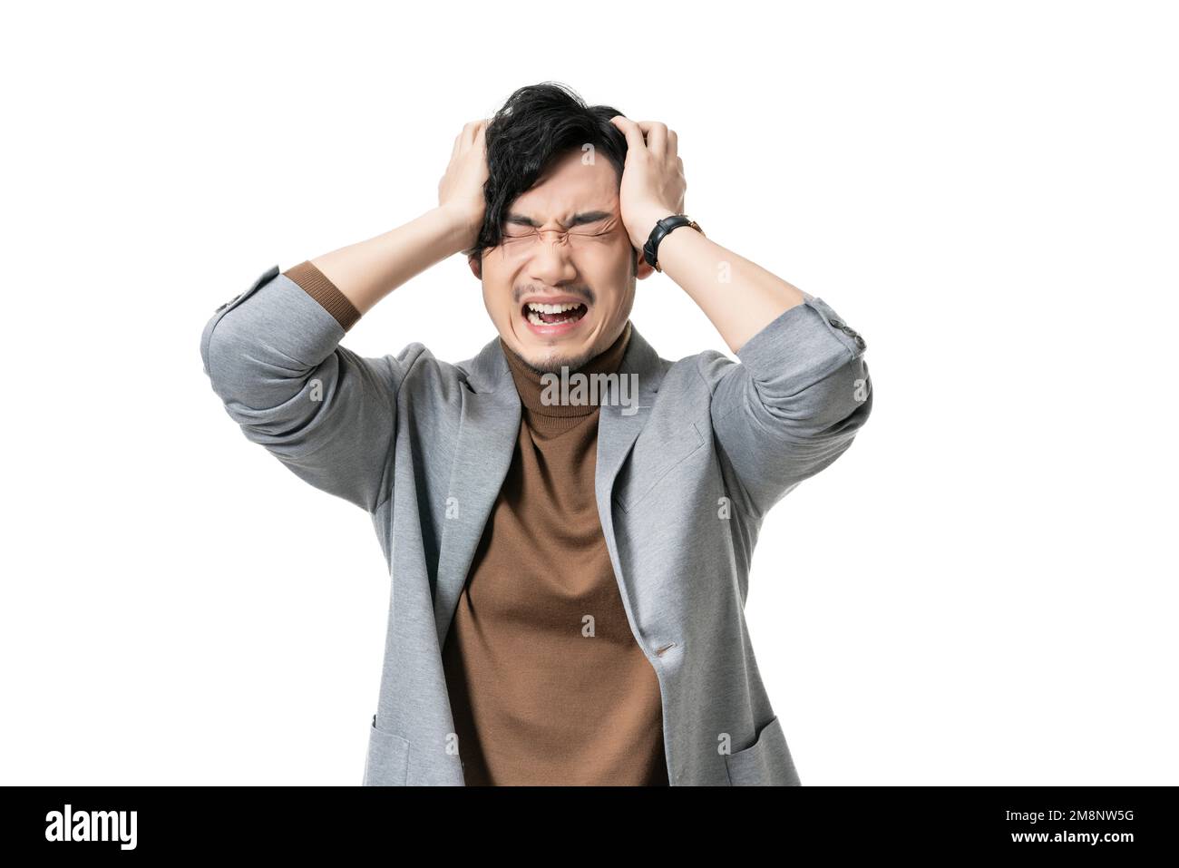 Take the young man Stock Photo - Alamy