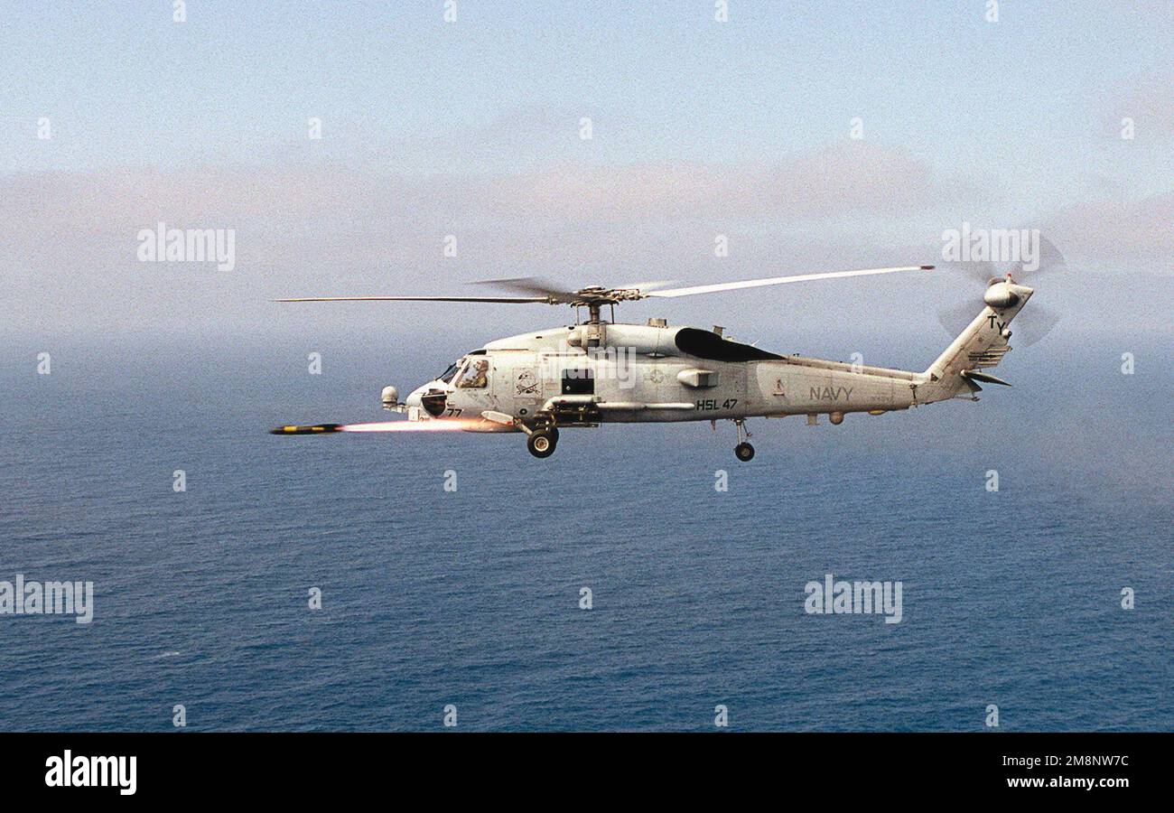A SH-60 "Seahawk" attached to Light Helicopter Anti-Submarine Squadron ...