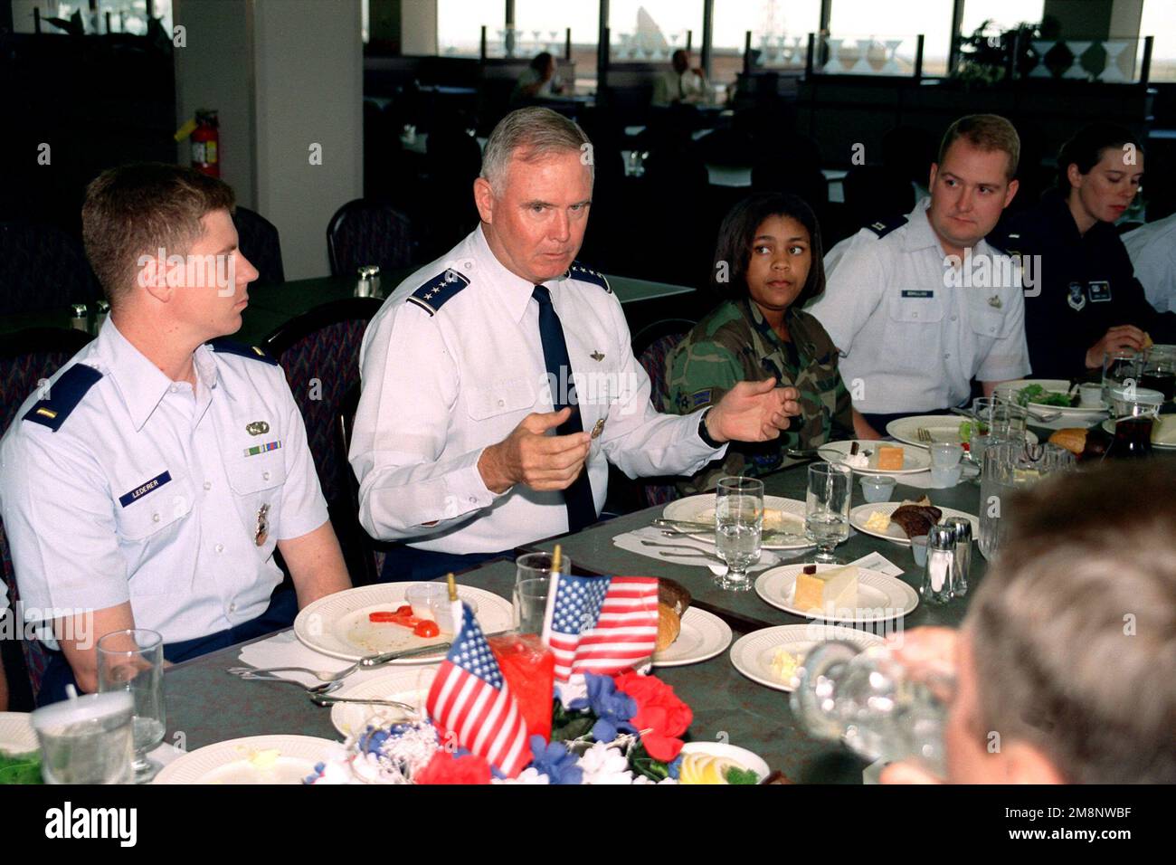 US Air Force CHIEF of STAFF, General Michael Ryan, enjoys lunch ...