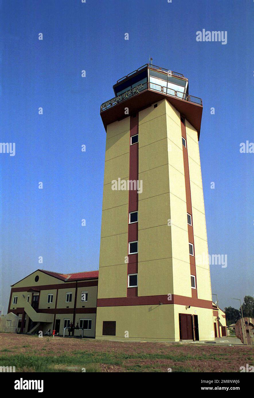 Straight on exterior medium shot as the new OPS tower which is under ...