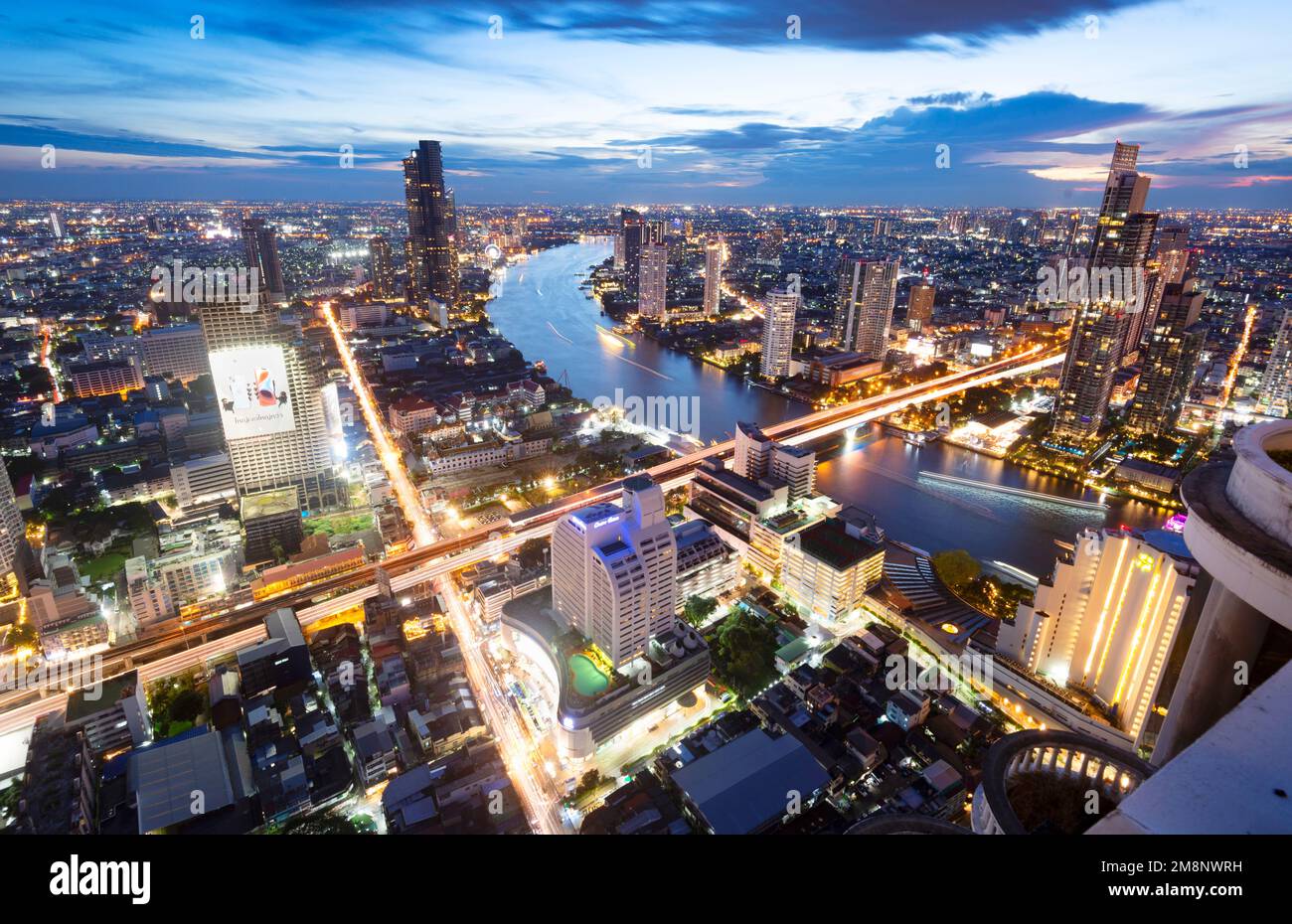 Bangkok,Thailand-December 04 2022: Viewed from a skyscraper rooftop ...