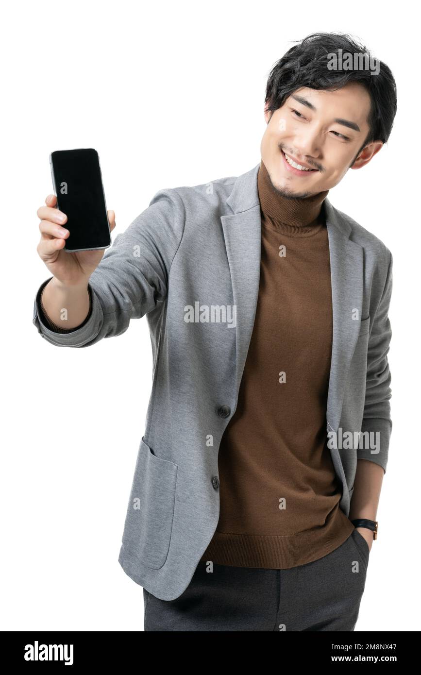 Take the young man Stock Photo - Alamy