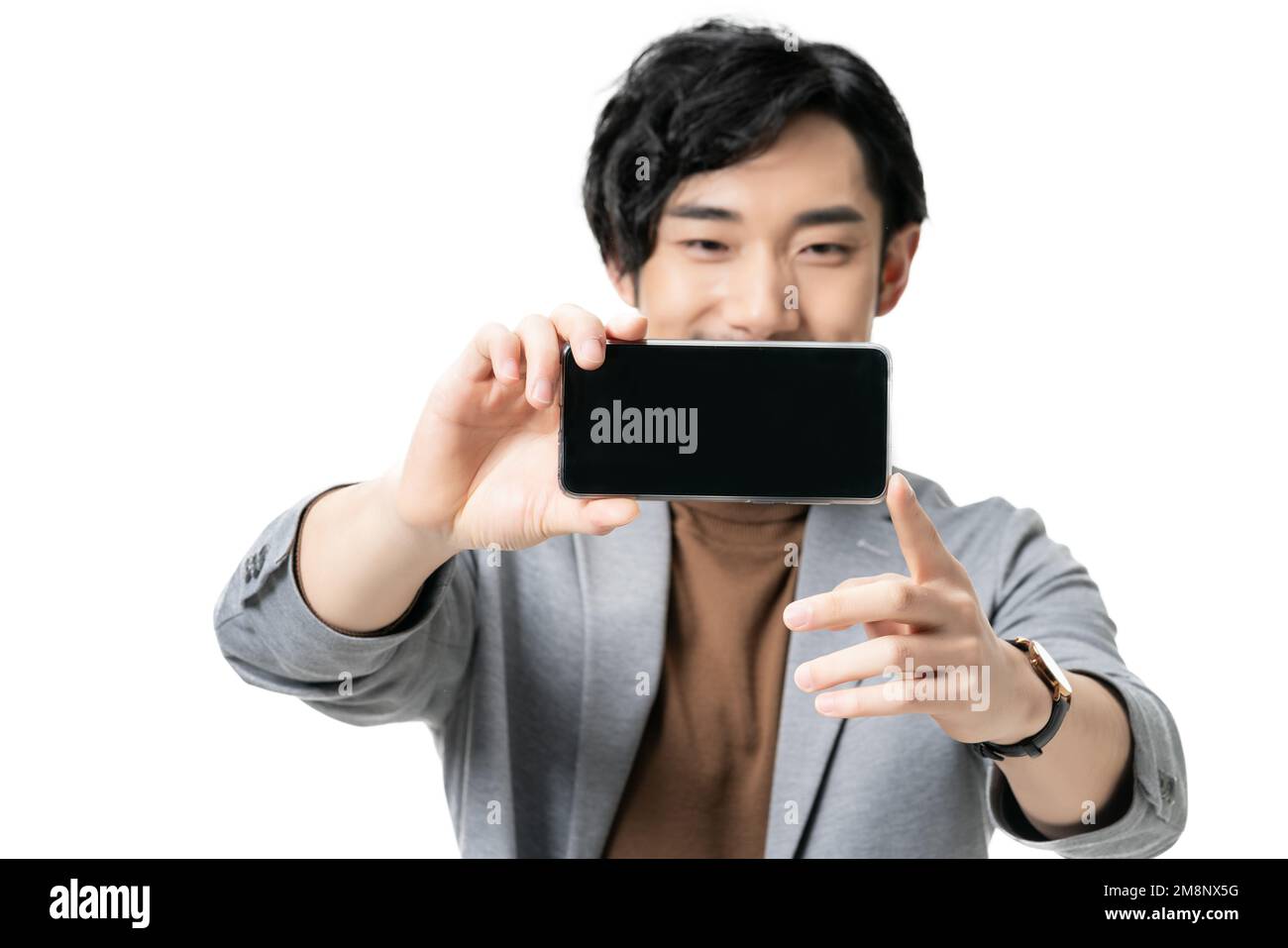 Take the young man Stock Photo - Alamy