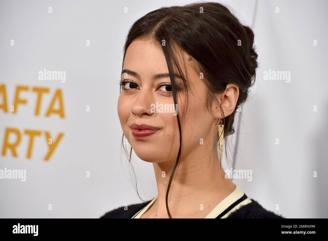 Amber Midthunder arrives at the 2023 BAFTA Tea Party, Saturday, Jan. 14 ...