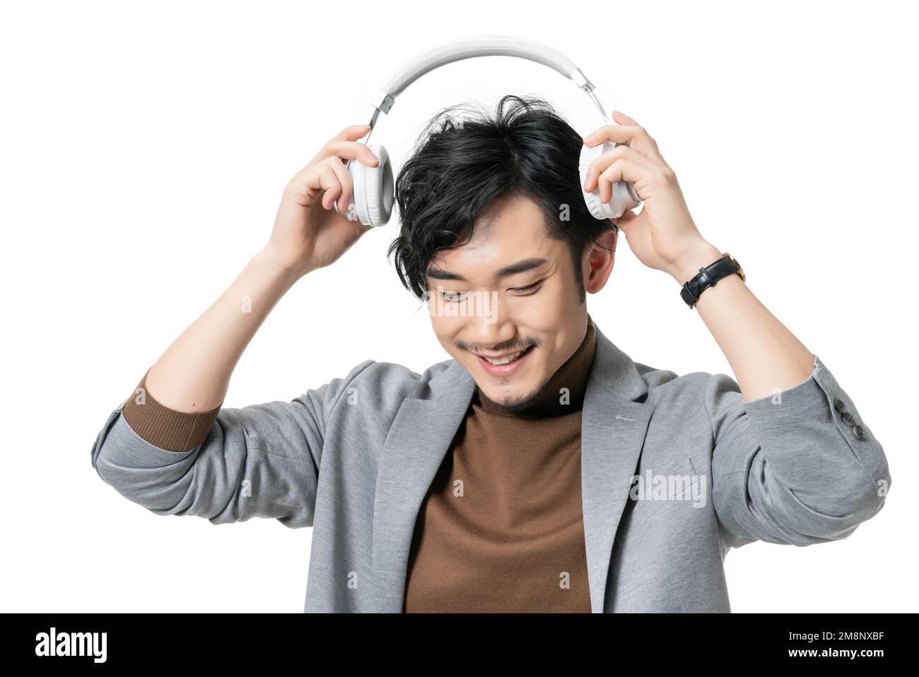 Take the young man Stock Photo - Alamy