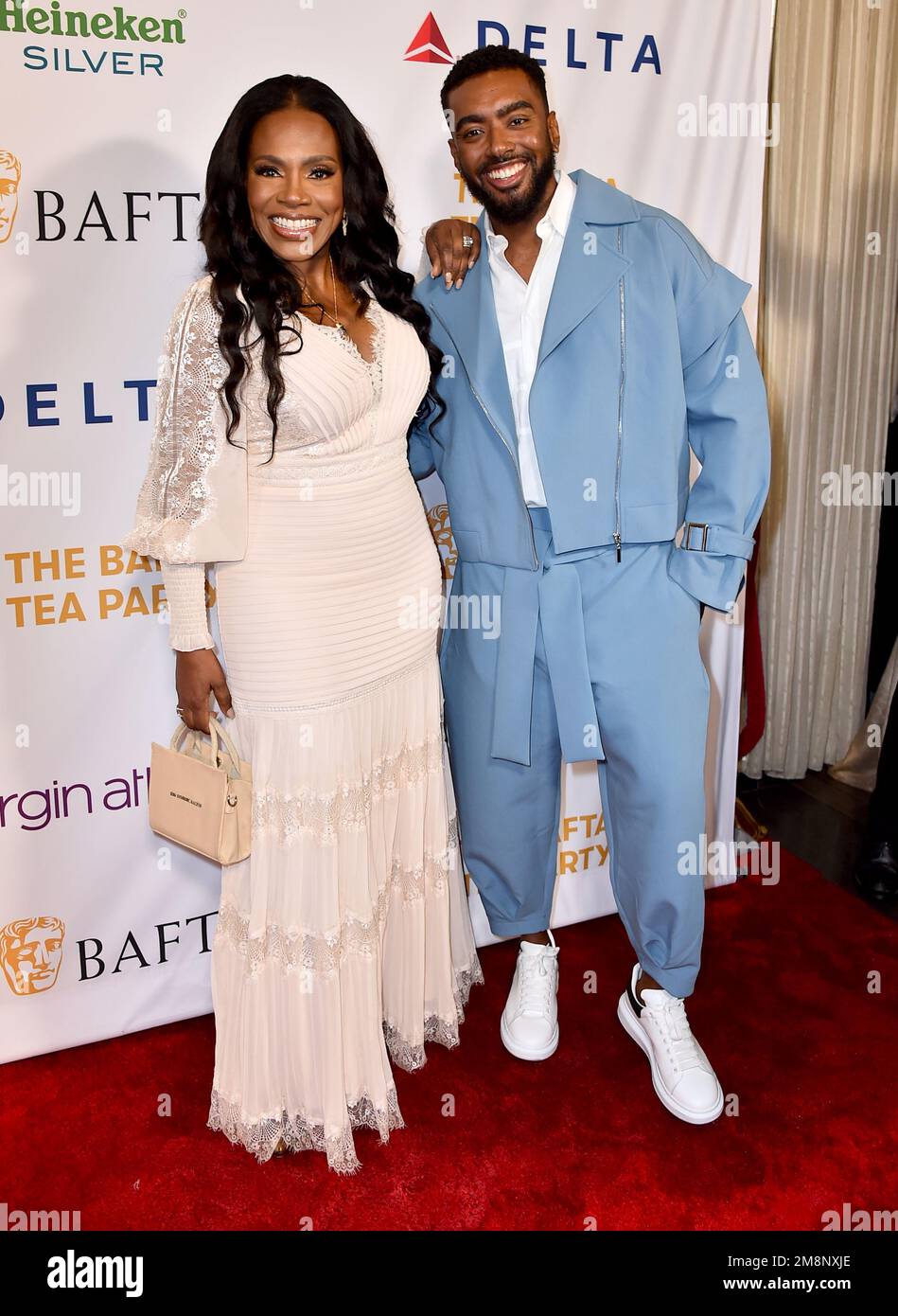 Sheryl Lee Ralph, left, and Etienne Maurice arrive at the 2023 BAFTA ...
