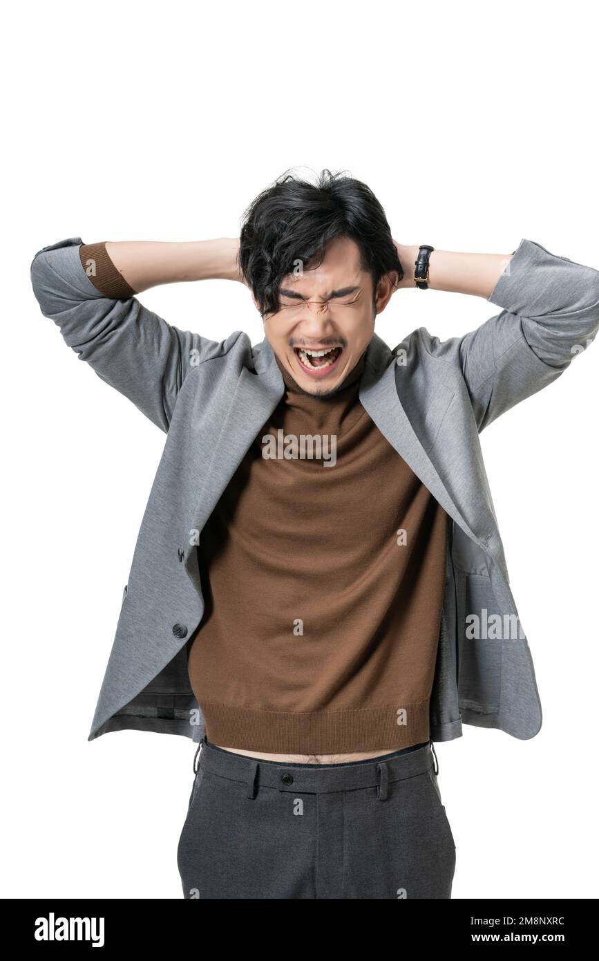 Take the young man Stock Photo - Alamy