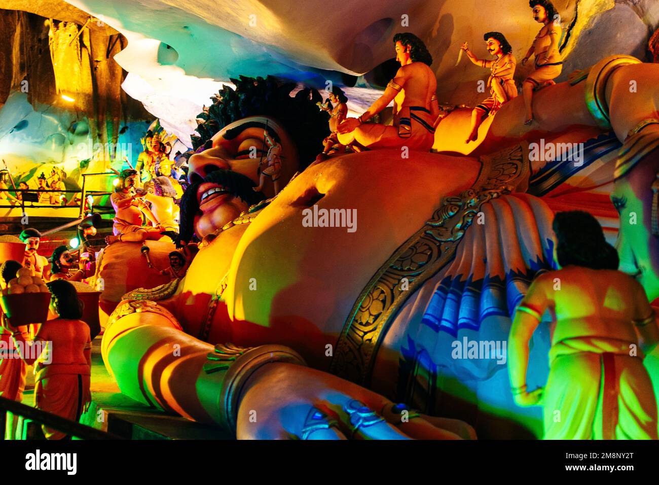 Interior of the Ramayana Cave at the Batu Caves complex - Kuala Lumpur ...