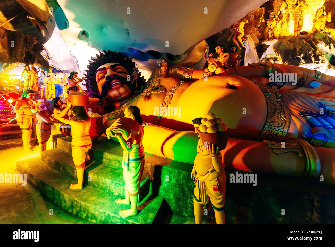 Interior of the Ramayana Cave at the Batu Caves complex - Kuala Lumpur ...