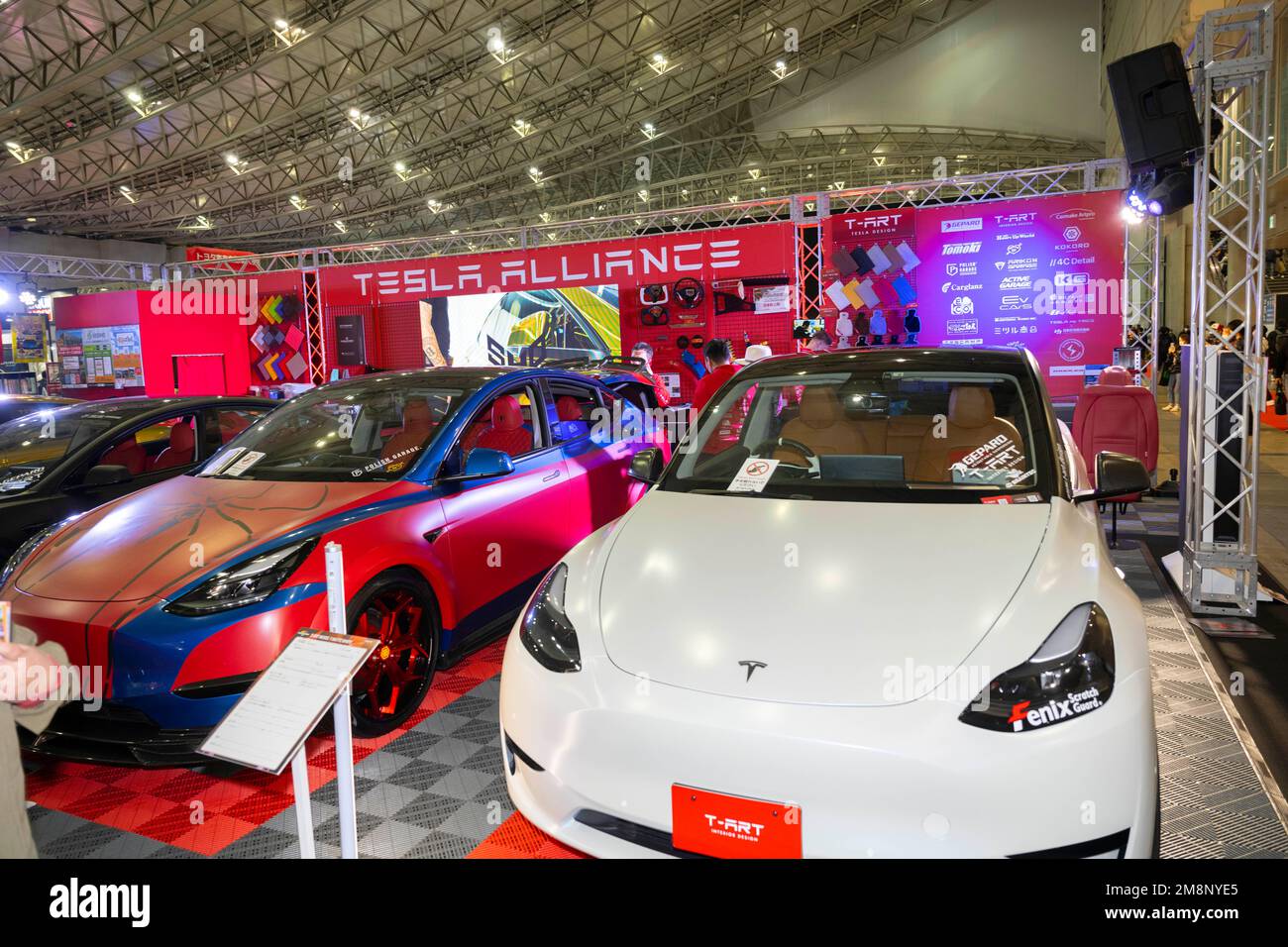 Chiba, Chiba Prefecture, Japan. 13th Jan, 2023. Modified Tesla Model 3 ...