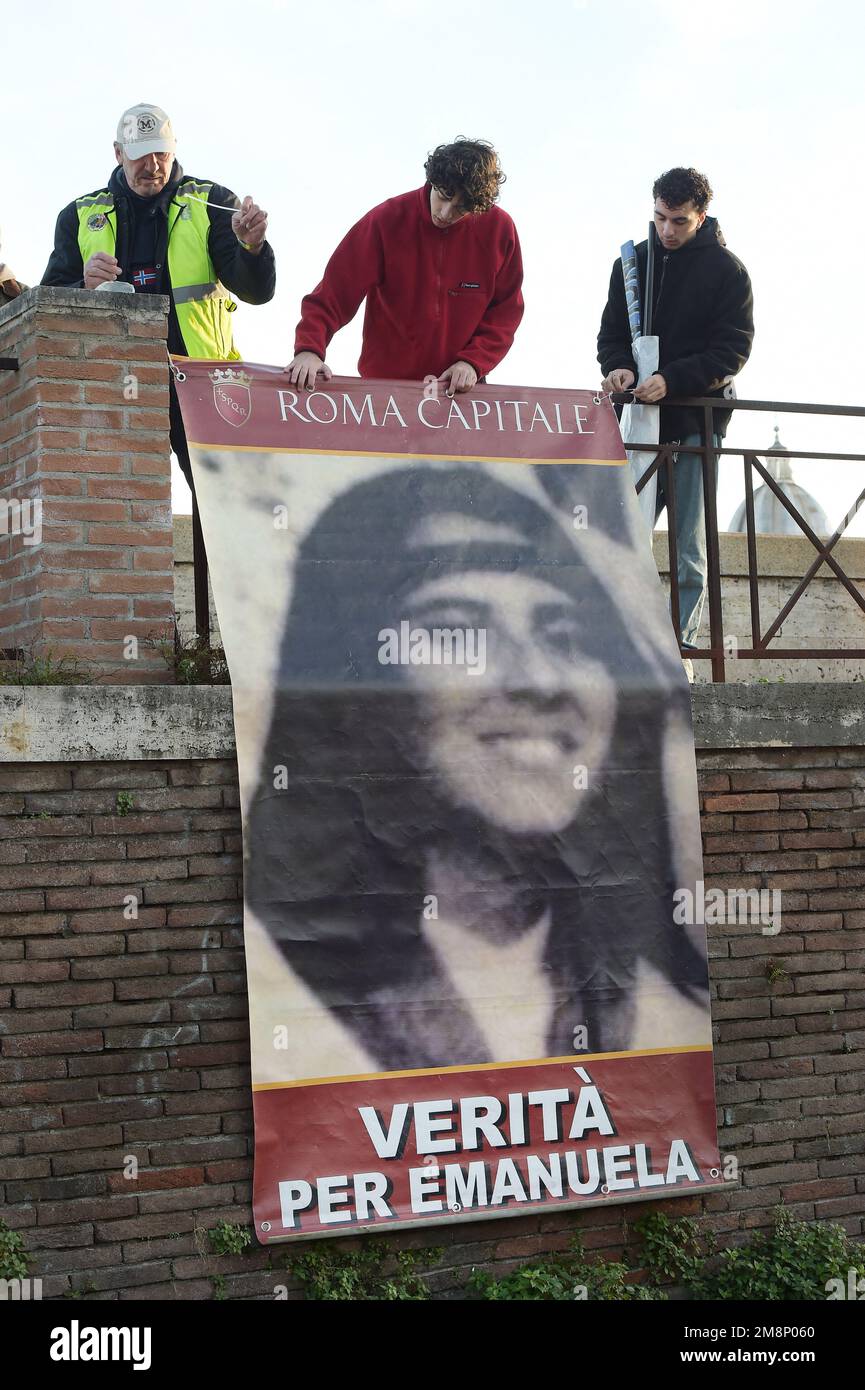 Hundreds of people take part in a sit in near the Vatican in the memory ...