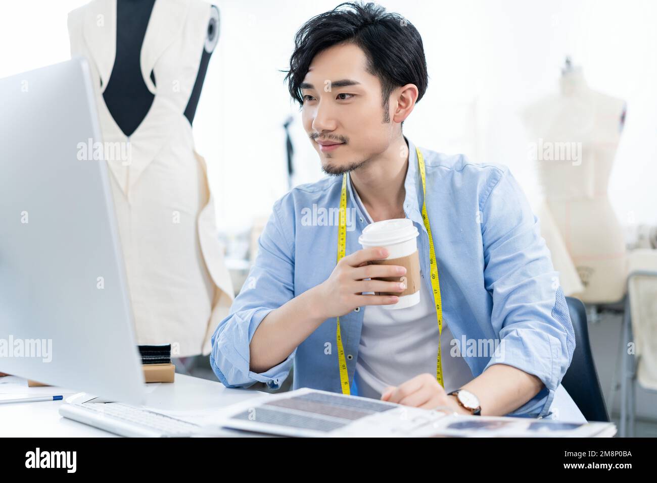Young male clothing designer Stock Photo - Alamy
