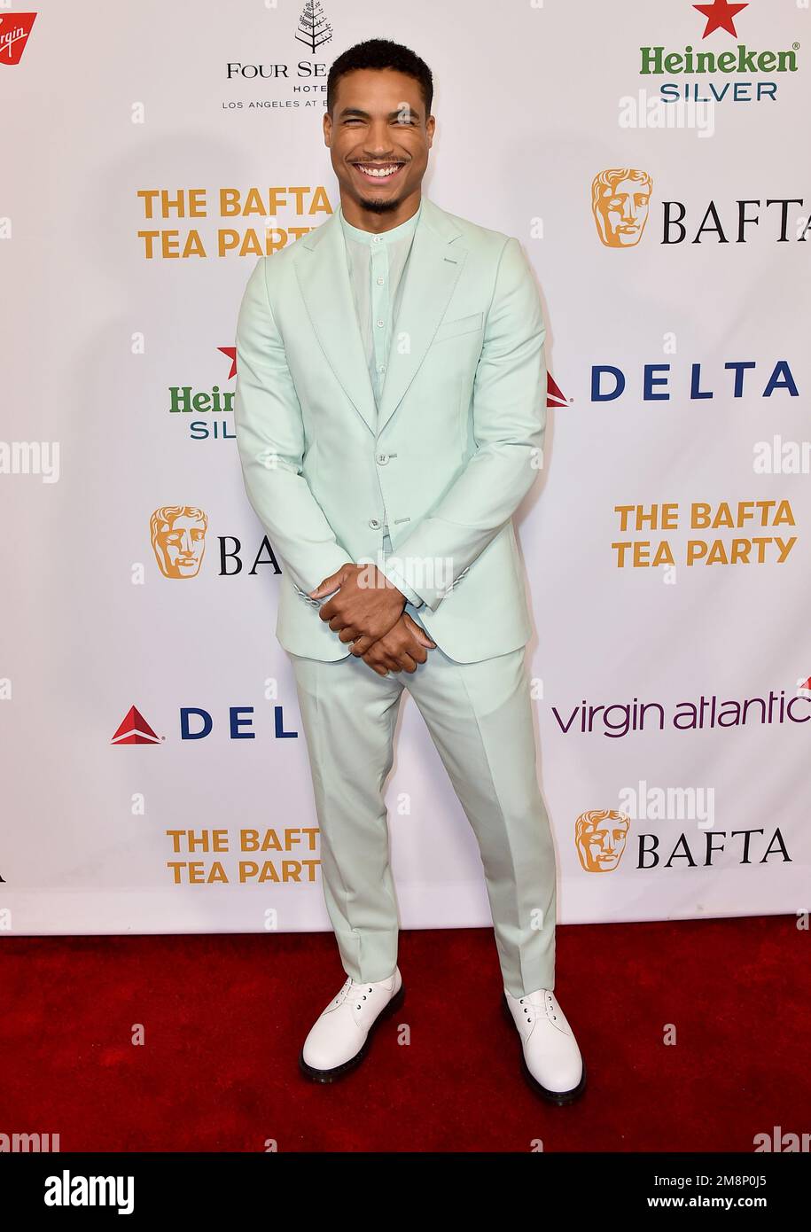Greg Tarzan Davis arrives at the 2023 BAFTA Tea Party, Saturday, Jan ...