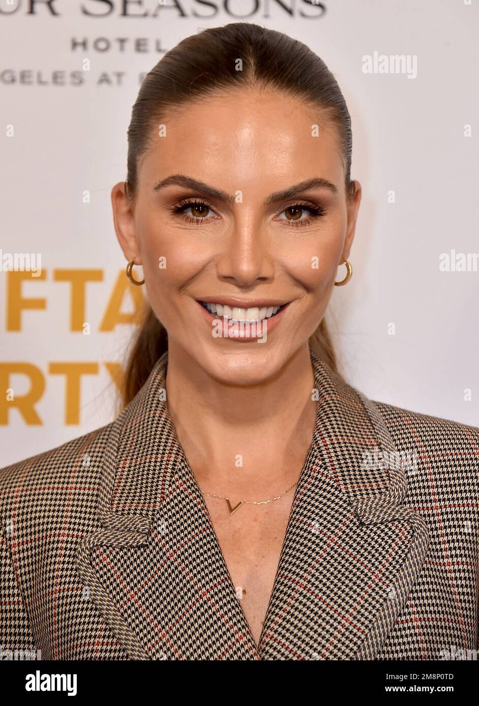ina Senicar arrives at the 2023 BAFTA Tea Party, Saturday, Jan. 14 ...