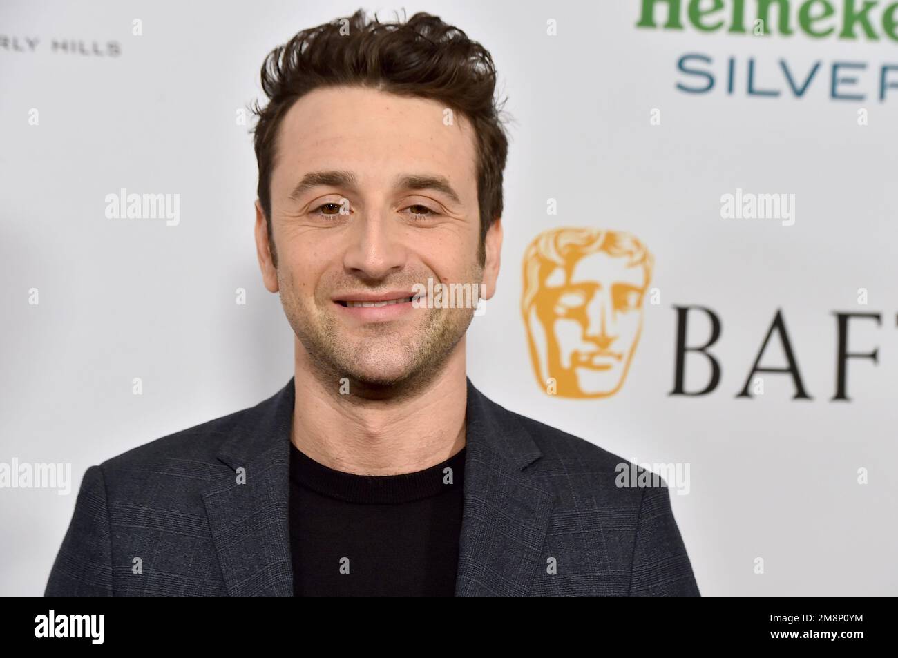 Justin Hurwitz arrives at the 2023 BAFTA Tea Party, Saturday, Jan. 14 ...