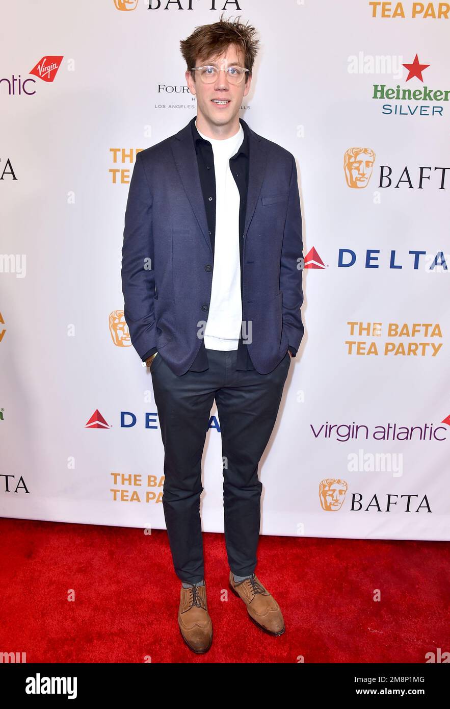 Alex Pritz arrives at the 2023 BAFTA Tea Party, Saturday, Jan. 14, 2023 ...
