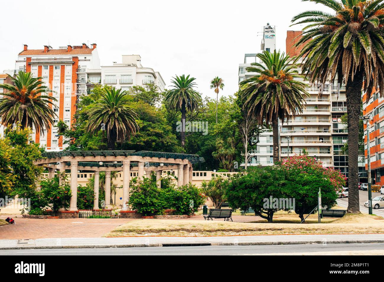 Montevideo, Uruguay, sep 2022. Typical seo or ocean urban landscape of ...