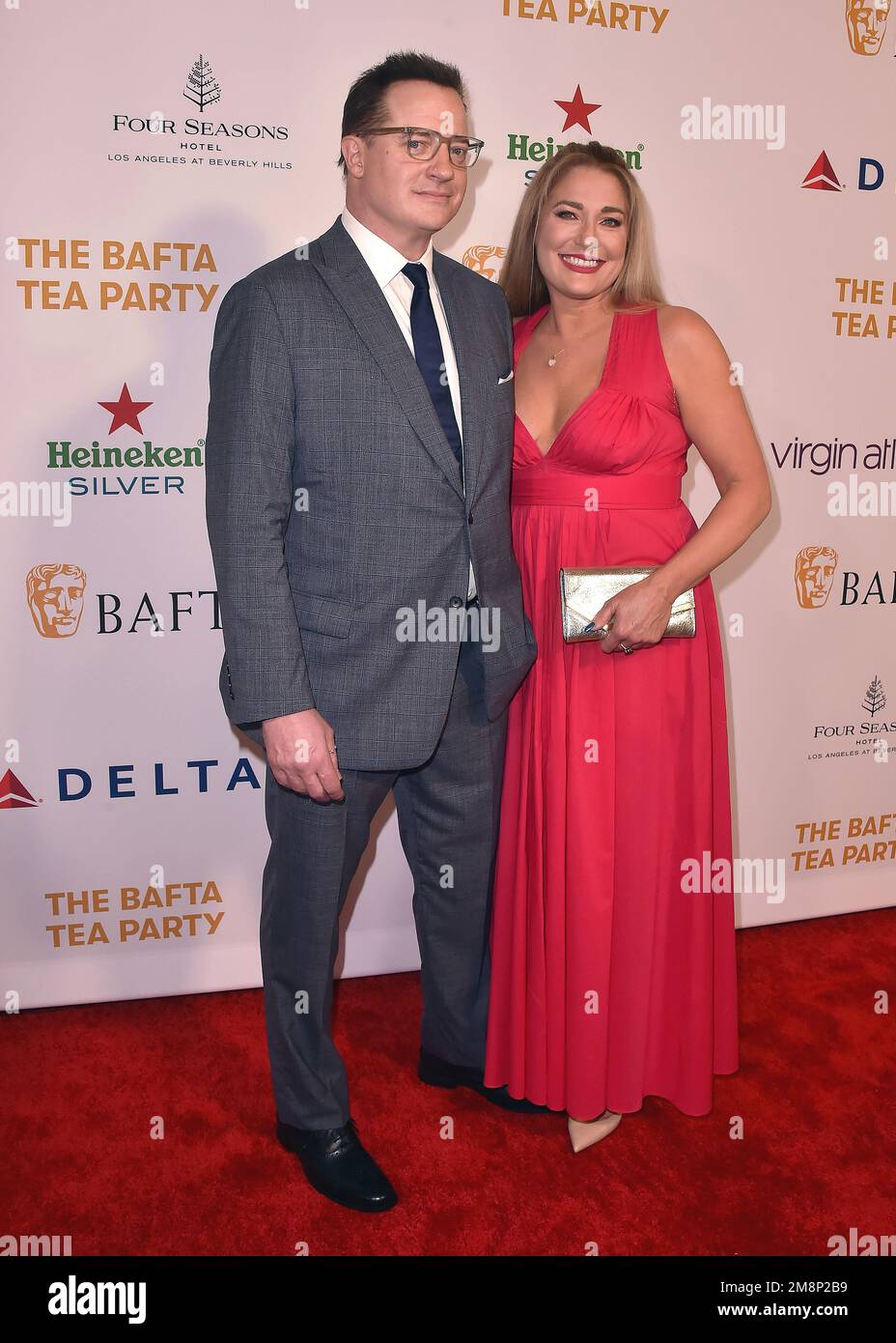 Los Angeles, USA. 14th Jan, 2023. Brendan Fraser and Jeanne Moore ...