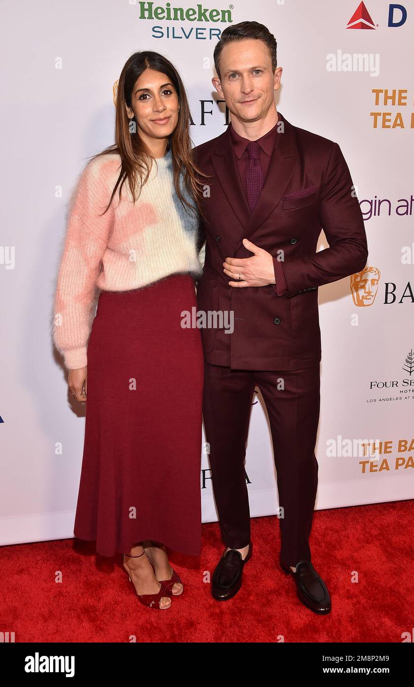Los Angeles, USA. 14th Jan, 2023. Jonathan Tucker and Tara Ahamed ...