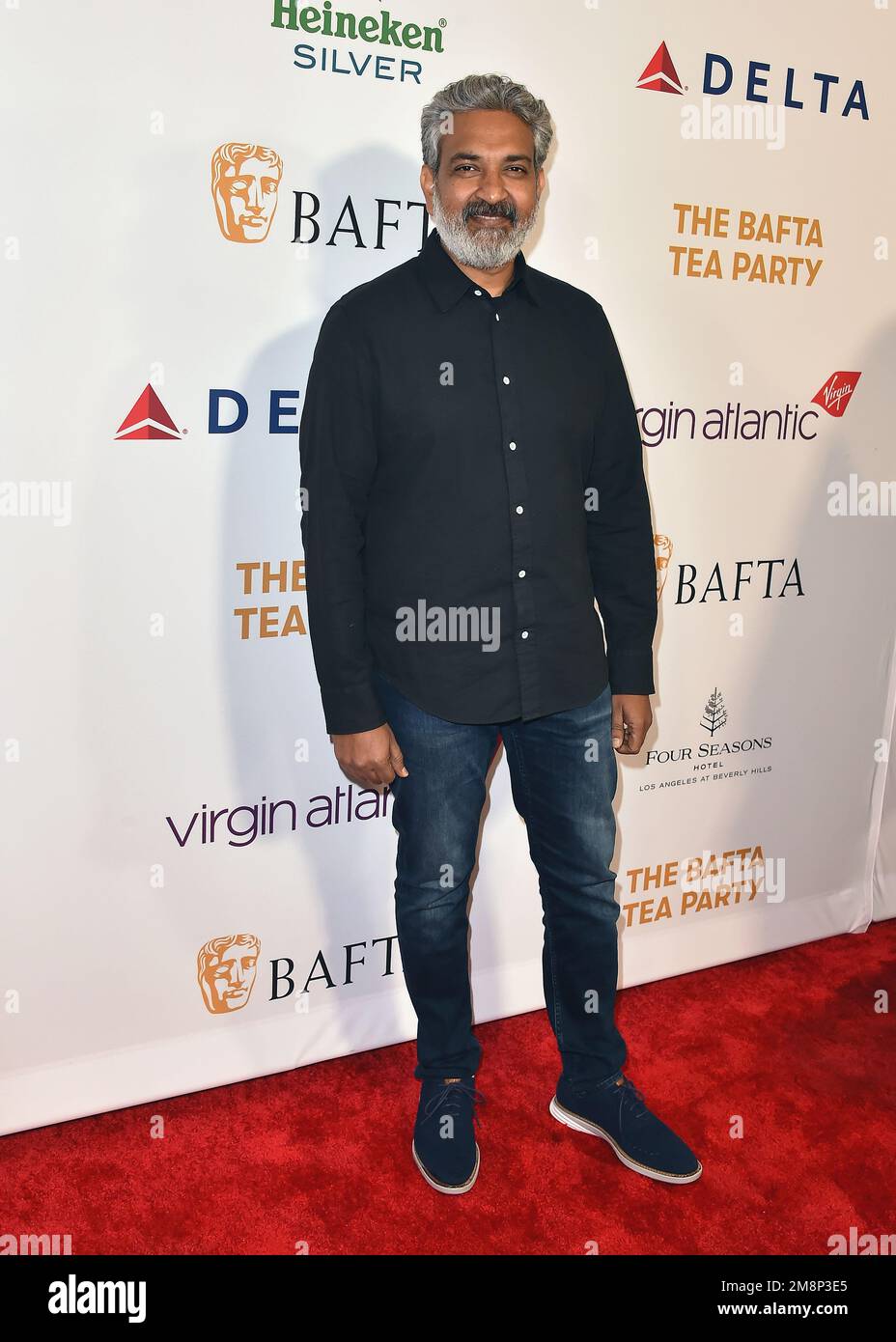 Los Angeles, USA . 14th Jan, 2023. S. S. Rajamouli walking the red ...