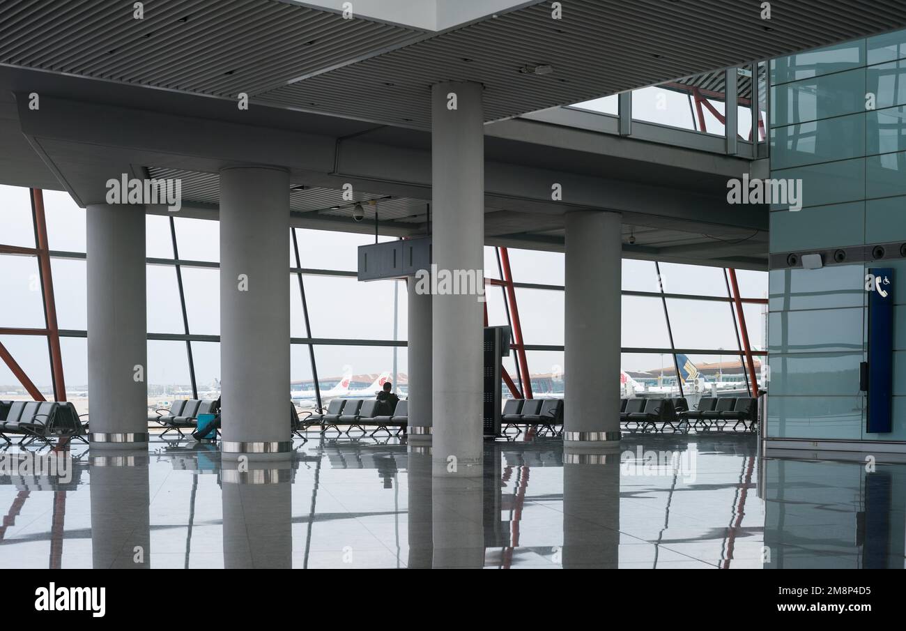 Beijing capital international airport T3 terminal building Stock Photo ...