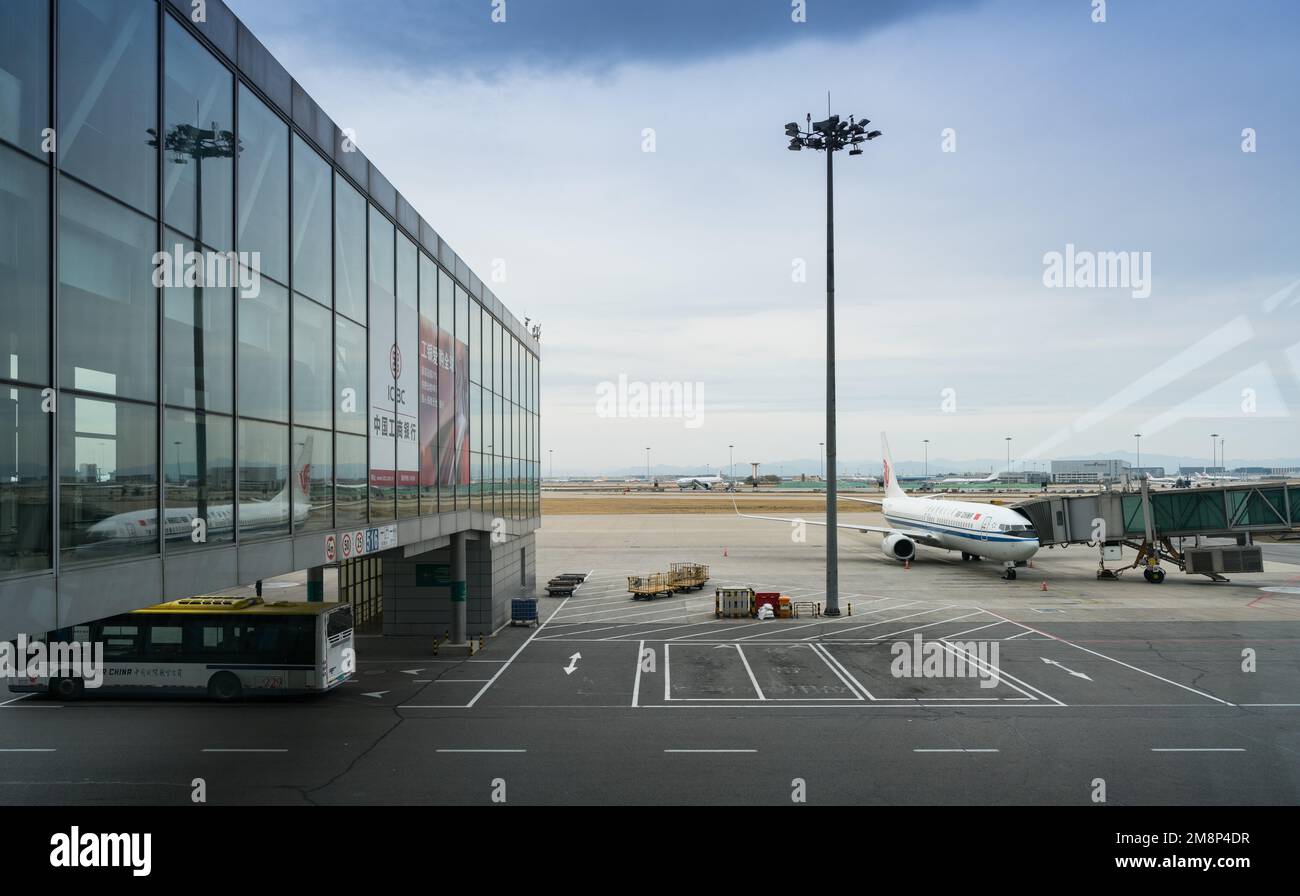 Beijing capital international airport T3 terminal building Stock Photo ...