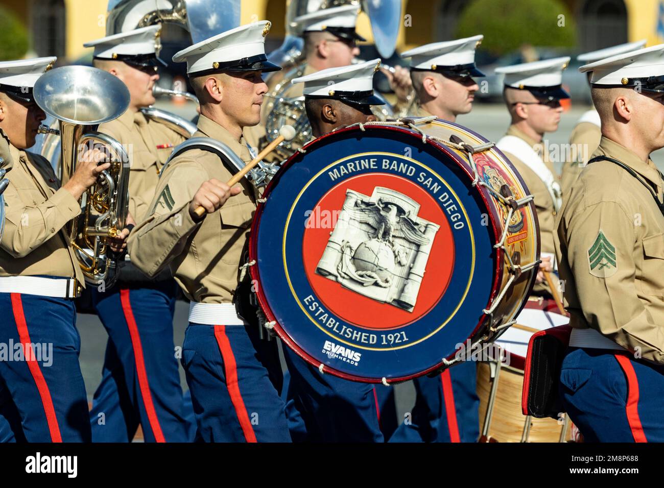 San Diego, California, USA. 6th Jan, 2023. The U.S. Marines Corps band ...